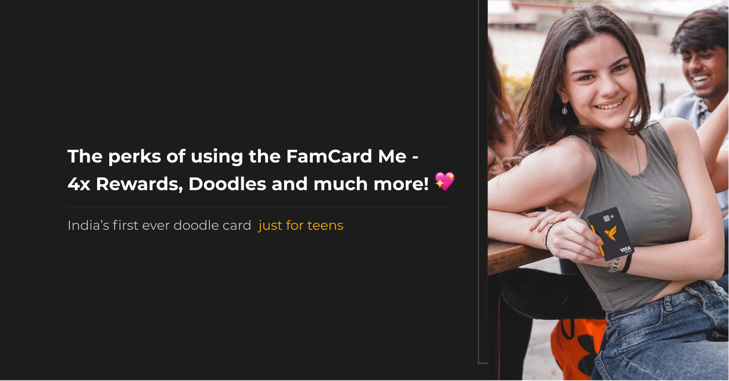 Perks of using the FamCard Me - 4X Rewards, Doodles and so much more! 💖